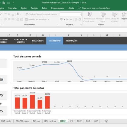Planilha de Rateio de Custos em Excel - Planilhas Prontas