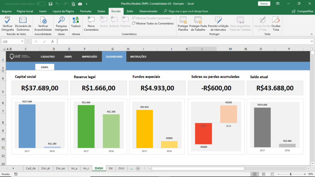 Planilha Modelo DMPL Contabilidade em Excel - Planilhas Prontas