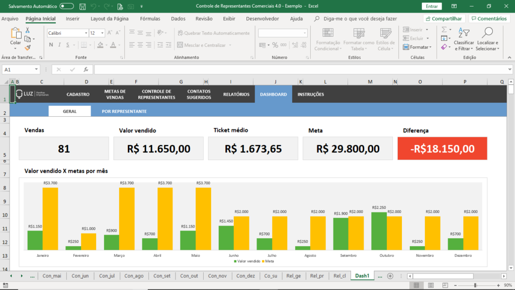 Planilha Planner Pessoal em Excel - Planilhas Prontas