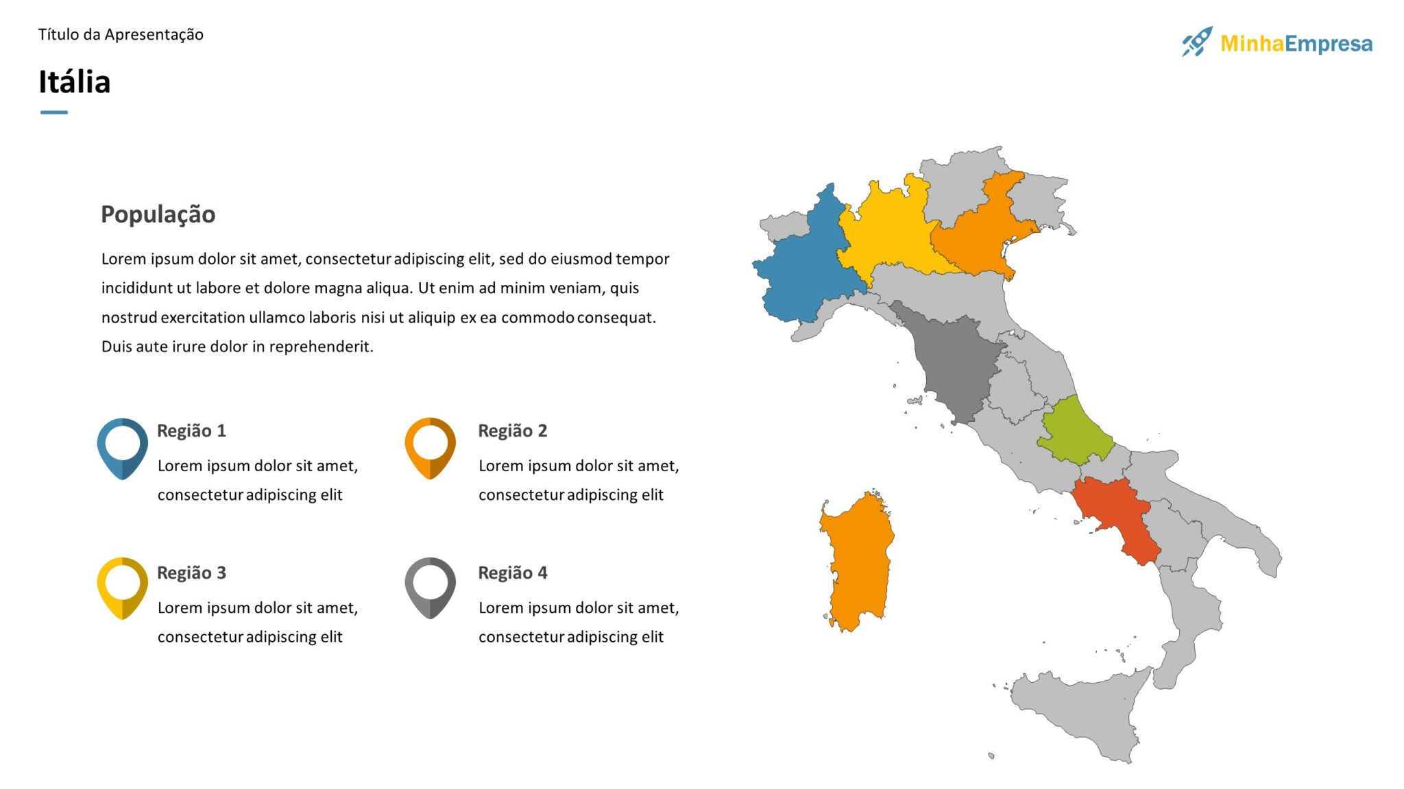 Apresentação de Mapas Editáveis para PowerPoint - Planilhas Prontas