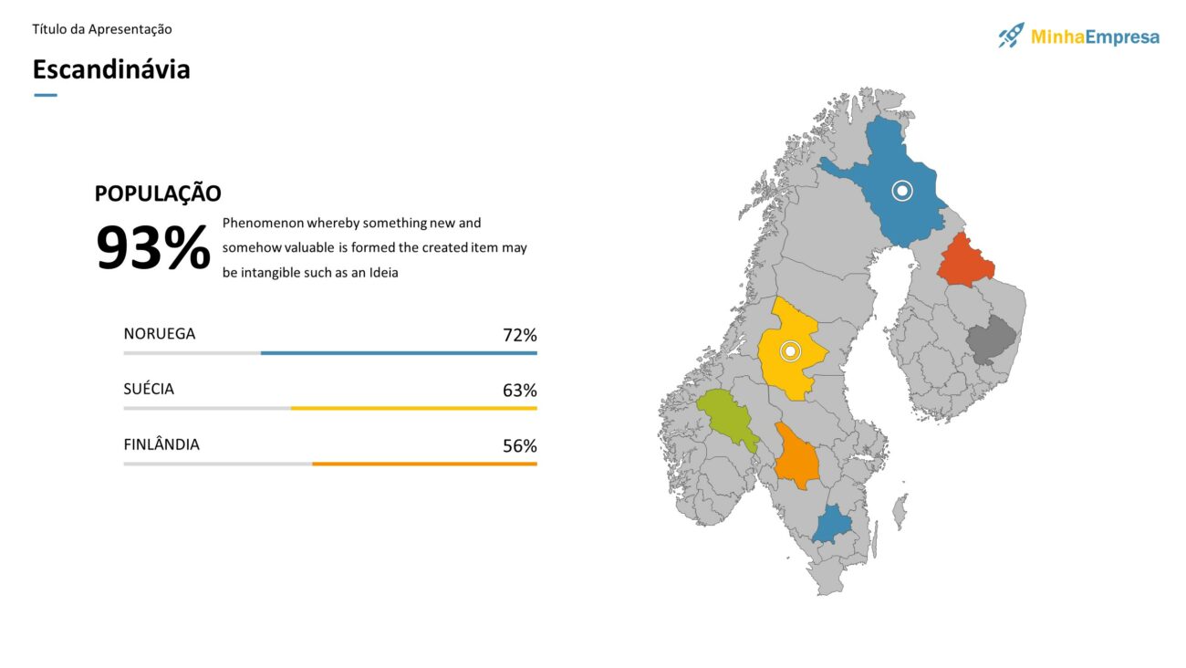 Apresentação de Mapas Editáveis para PowerPoint - Planilhas Prontas