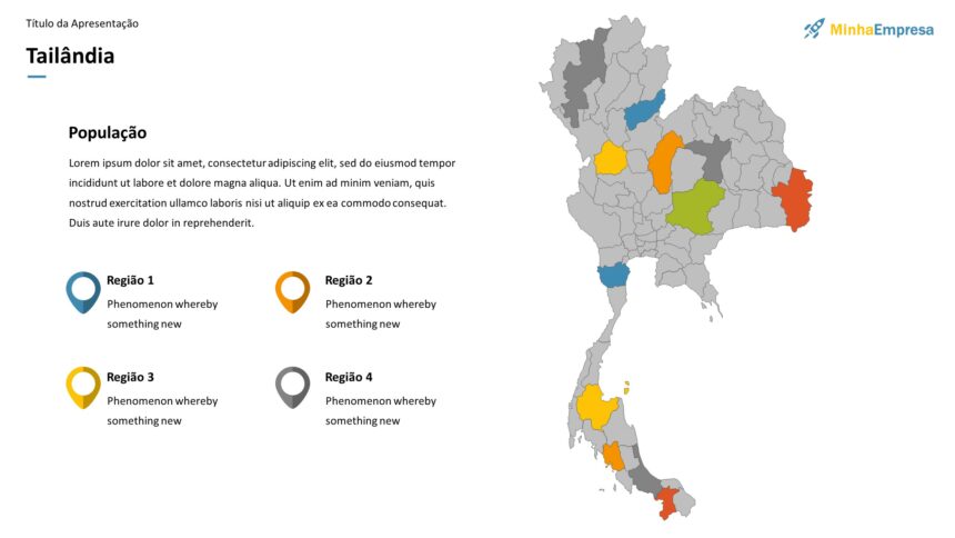 Apresentação de Mapas Editáveis para PowerPoint - Planilhas Prontas