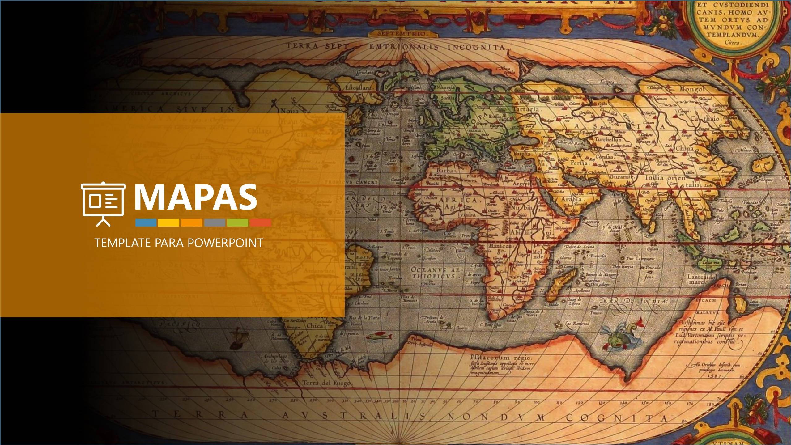 Apresentação de Mapas Editáveis para PowerPoint - Planilhas Prontas