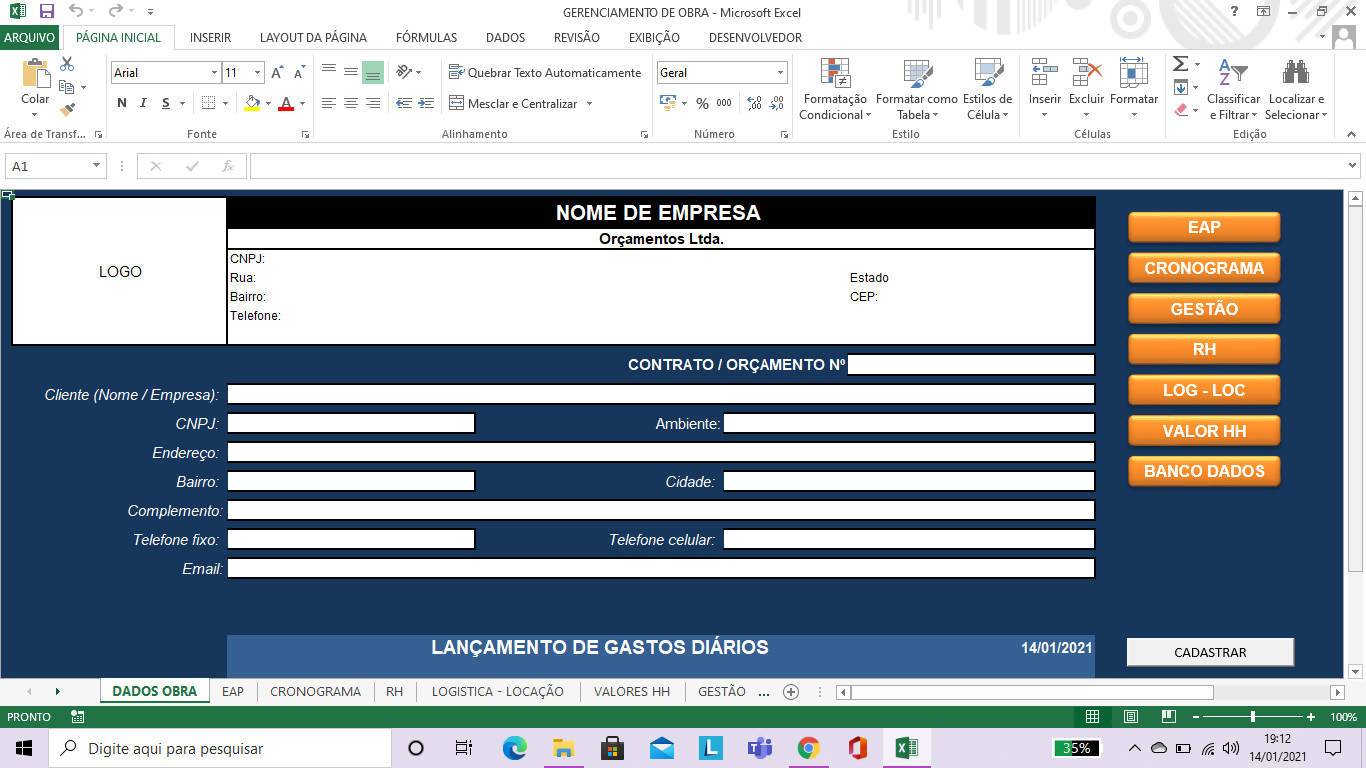 Planilha De Gerenciamento De Obra Em Excel Planilhas Prontas | The Best ... Planilha De Gerenciamento De Obra Em Excel Planilhas Prontas | The Best ...
