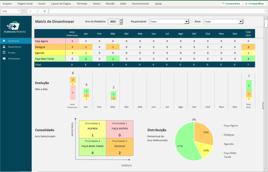 Planilha Matriz RACI de Responsabilidades em Excel - Planilhas Prontas