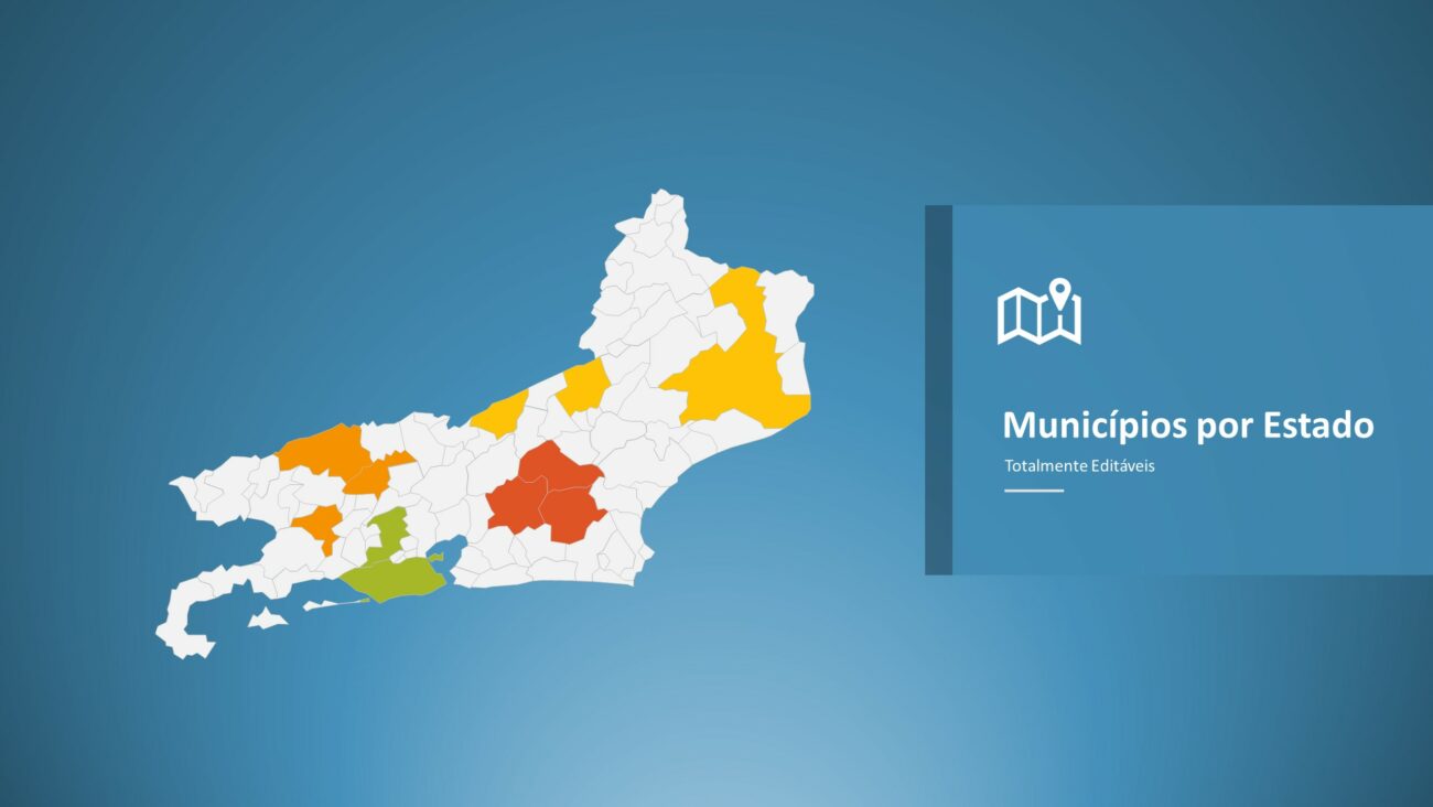 Mapas Brasil Editáveis em Powerpoint - Estados e Municípios - Planilhas ...